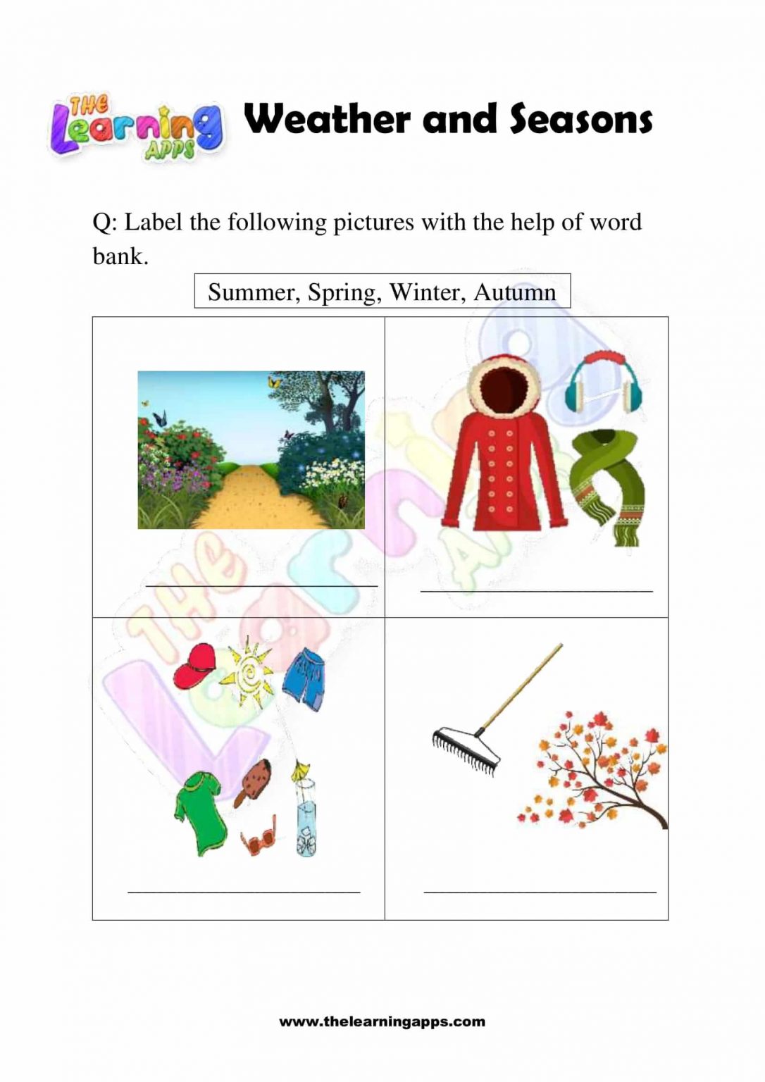 Free Weather and Seasons Grade 3 worksheet 02 for Kids