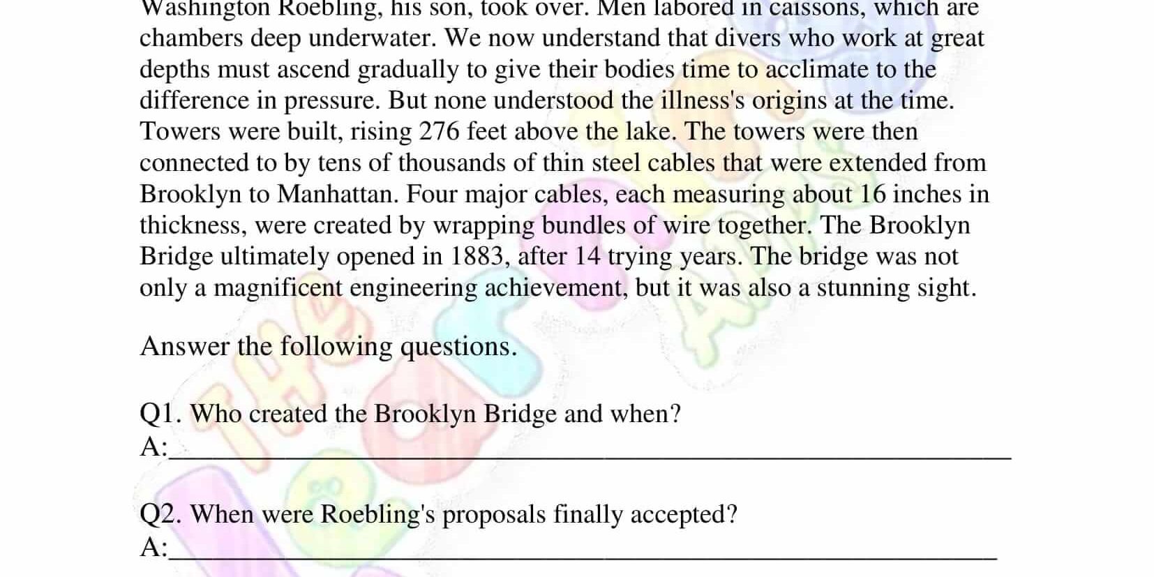 Free Non Fiction Reading Passages Worksheets for Grade 3